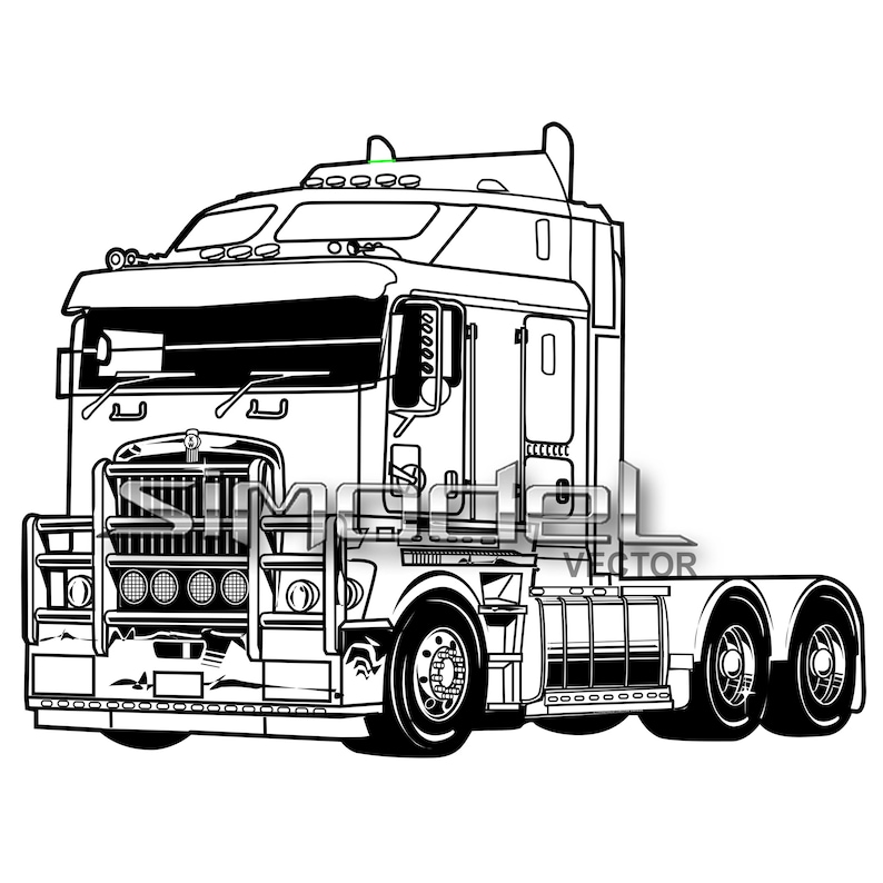 Semi Truck Kenworth K200 Svgaiepspdf Png Jpg Vector | Etsy Australia