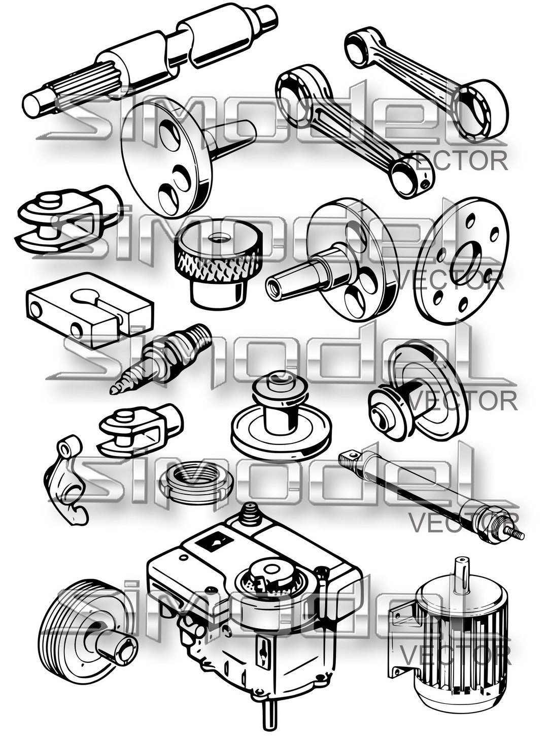 Clipart Motor Vectors (part 1) Cut,svg,eps,ai,pdf, Png, Jpg - Etsy