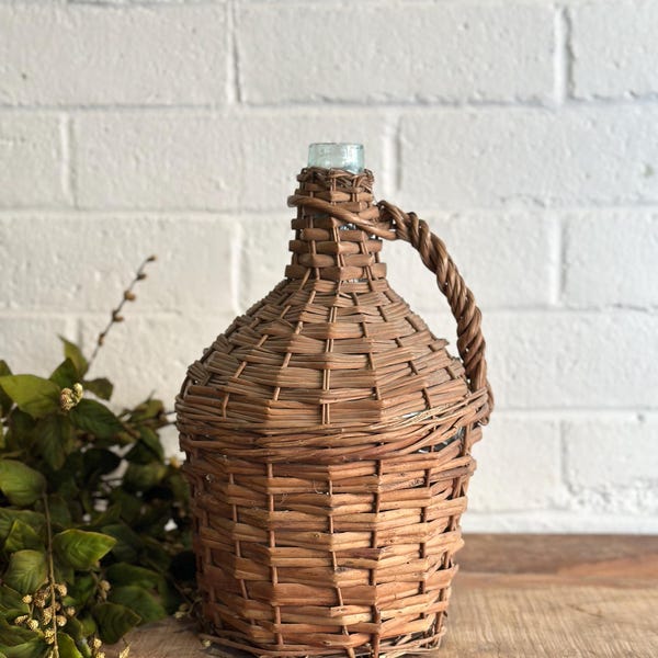Wicker Demijohn - Etsy