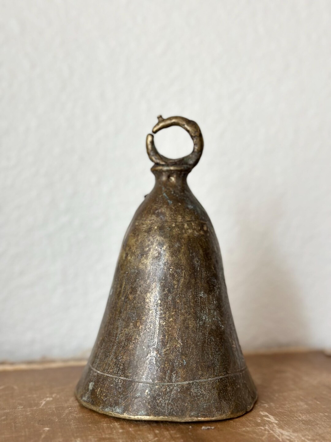Antique Brass Cow Bell large - Etsy