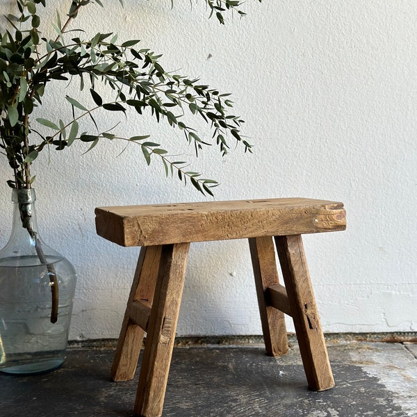 Small Antique Stool - Etsy
