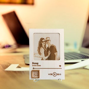 Picture Music Plaque. Personalized Wood Photo Frame - Custom Engraved ...