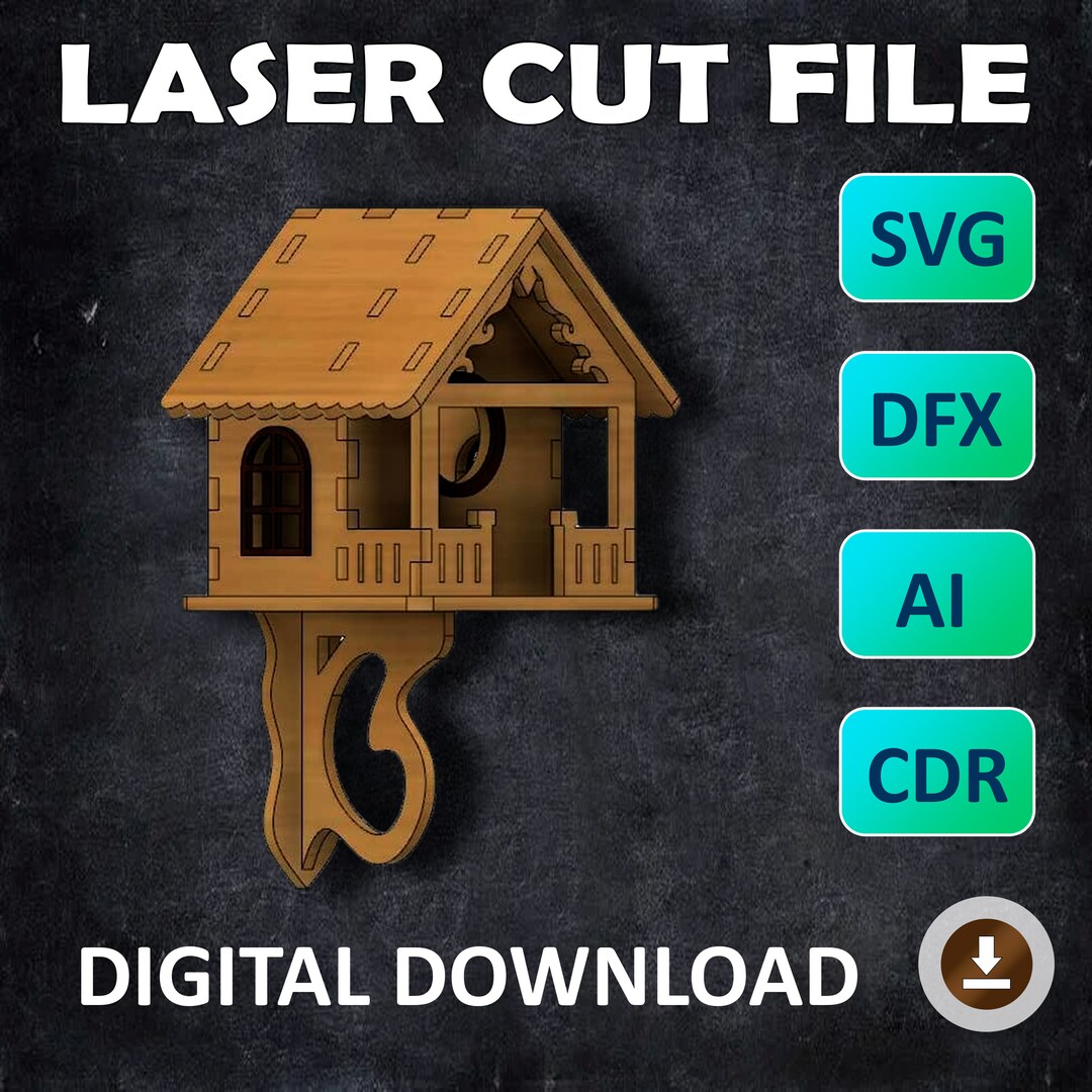 Squirrel Houses Nesting Box Bird House CNC Router, Digital Vector Files ...