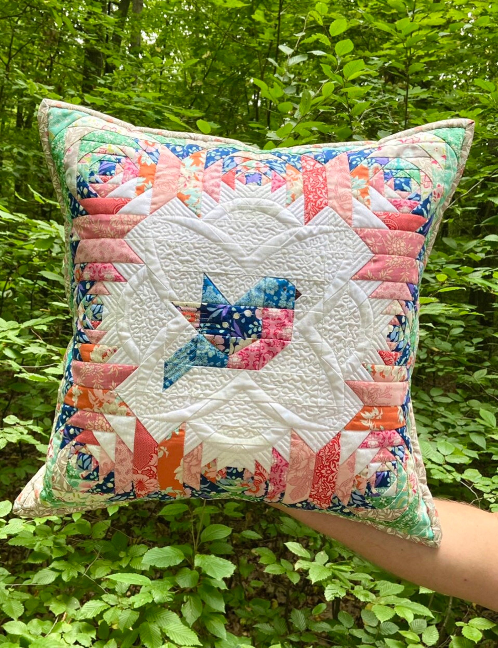 Quilt Pillow / Quilted Pillow Cover / Patchwork Pillow / Home Decor ...