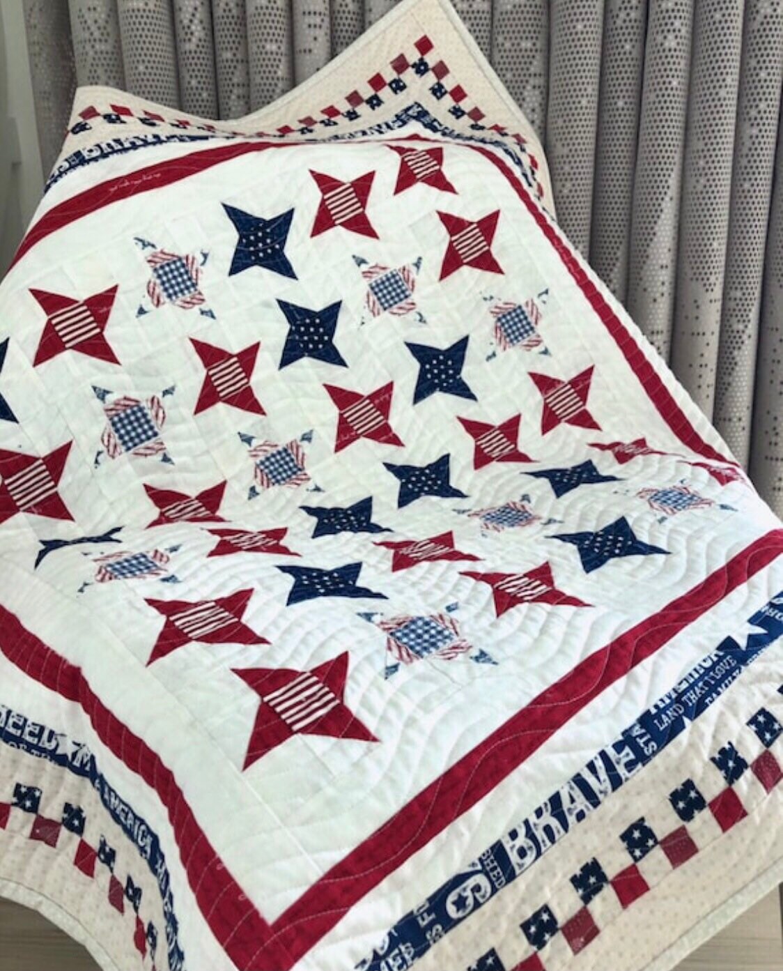 Patriotic Quilt // Veteran Quilt / 4th of July Decor / - Etsy