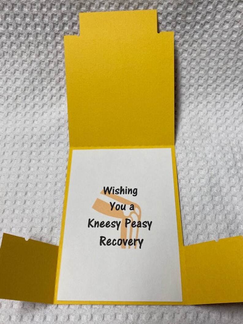 Get Well Card for Knee Replacement - French Door Easel Design - Red - Etsy