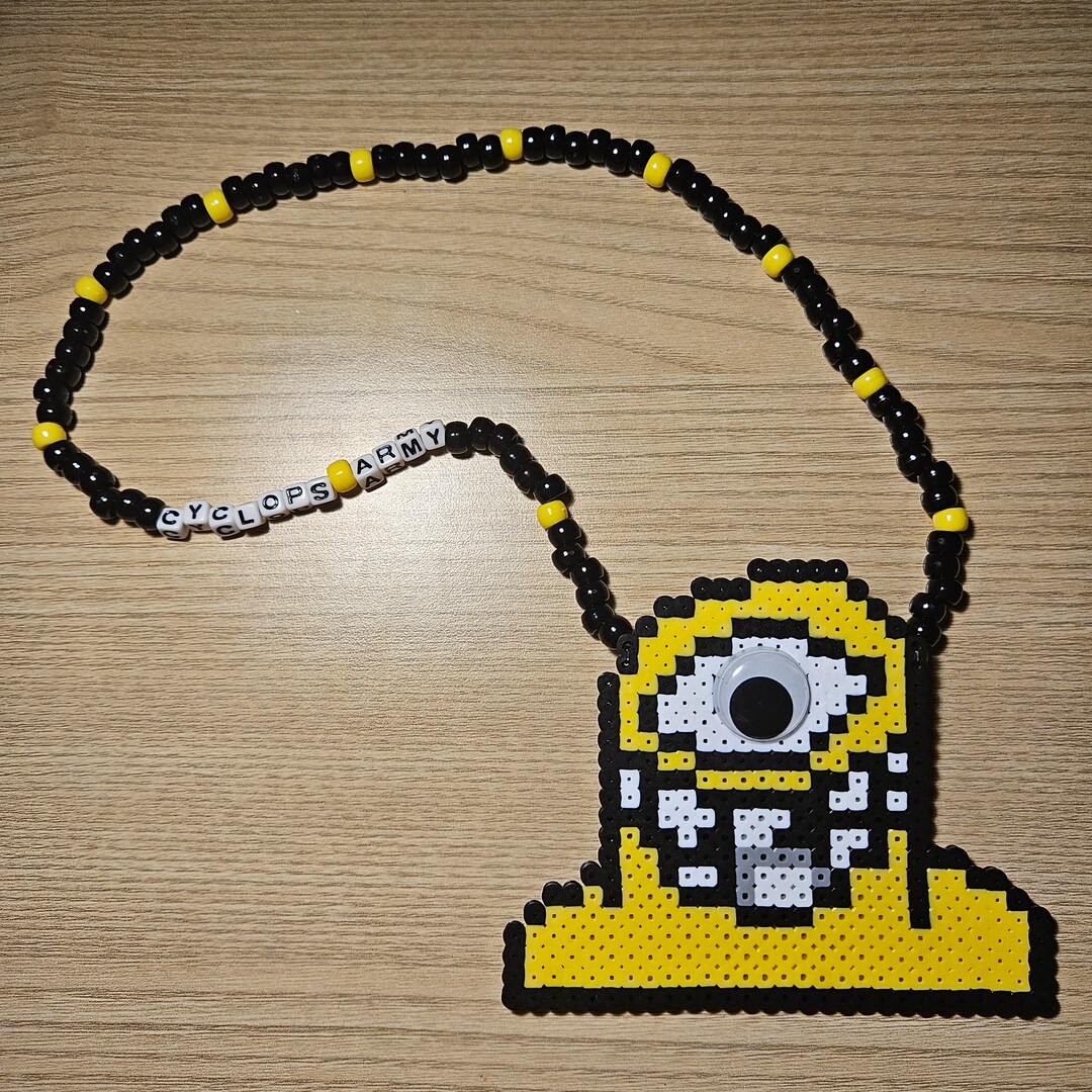 Subtronics Logo Cyclops Perler Necklace: Googley Eye, EDC, Dubstep ...