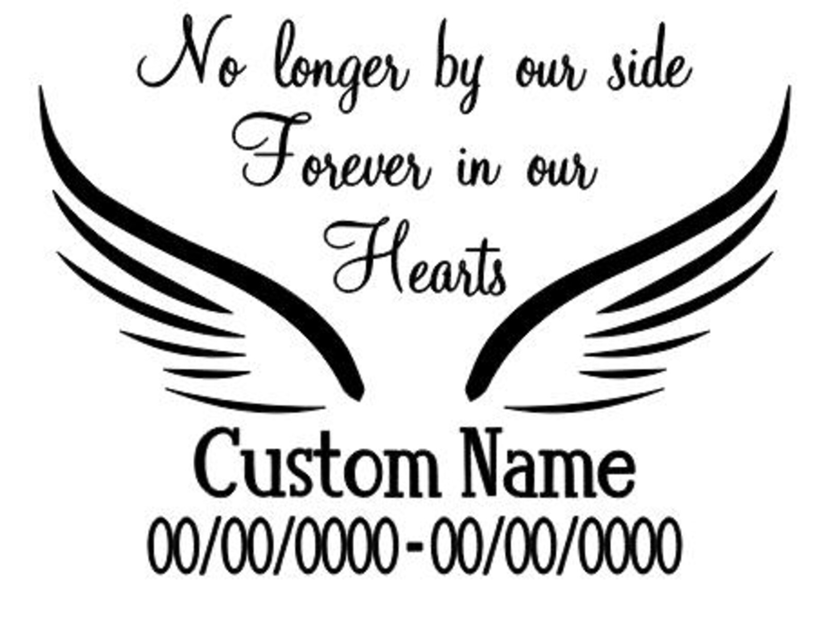 Memorial Decal, Remembrance Decal, Custom Memorial Decal, Celebration ...