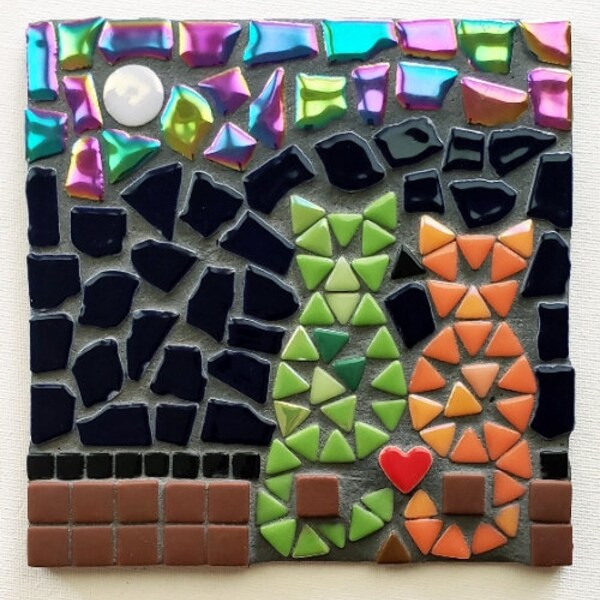 Mosaic Cat - Etsy
