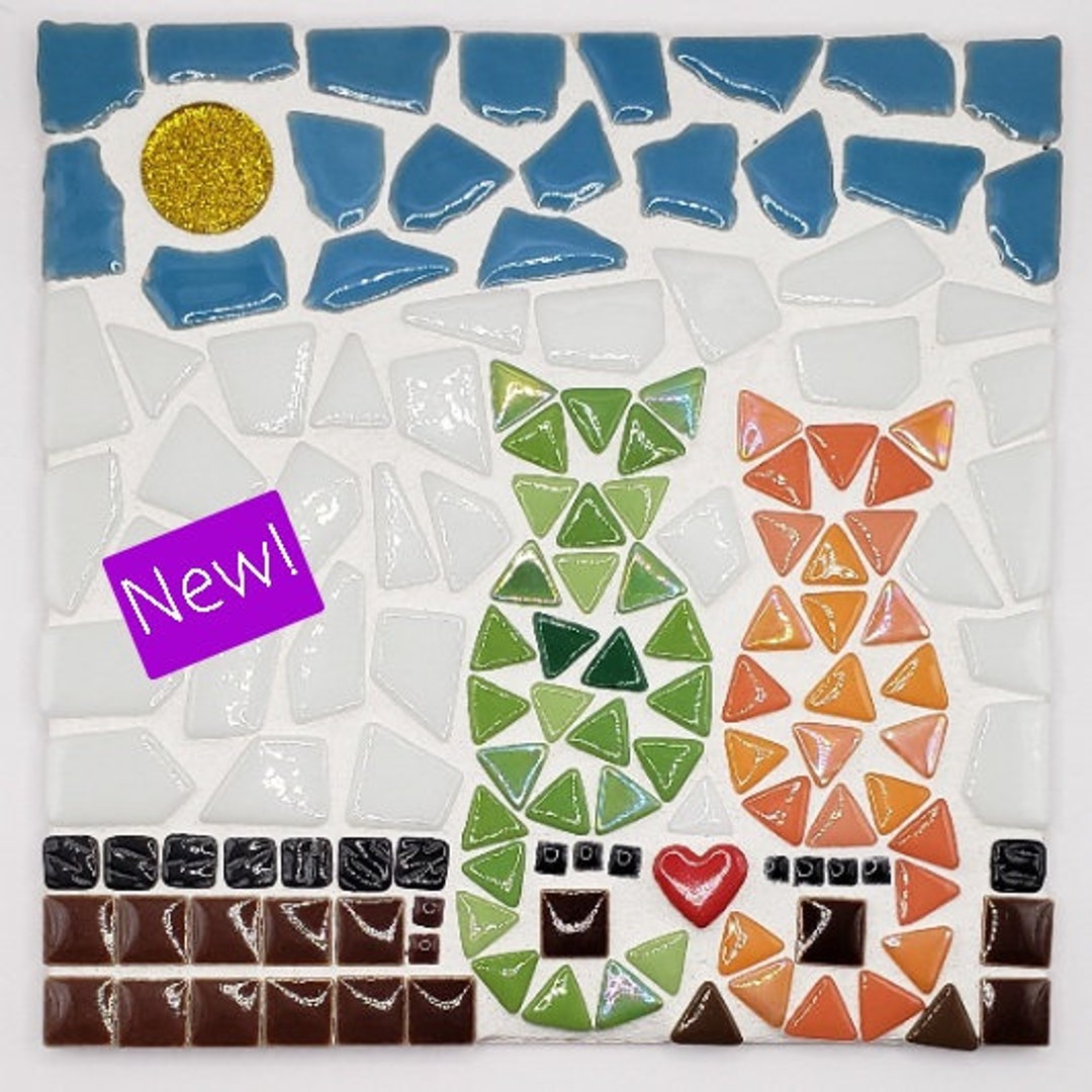 Cat Mosaic Craft Kit DIY Cat Color Options, New Feature Sunshine Meow ...