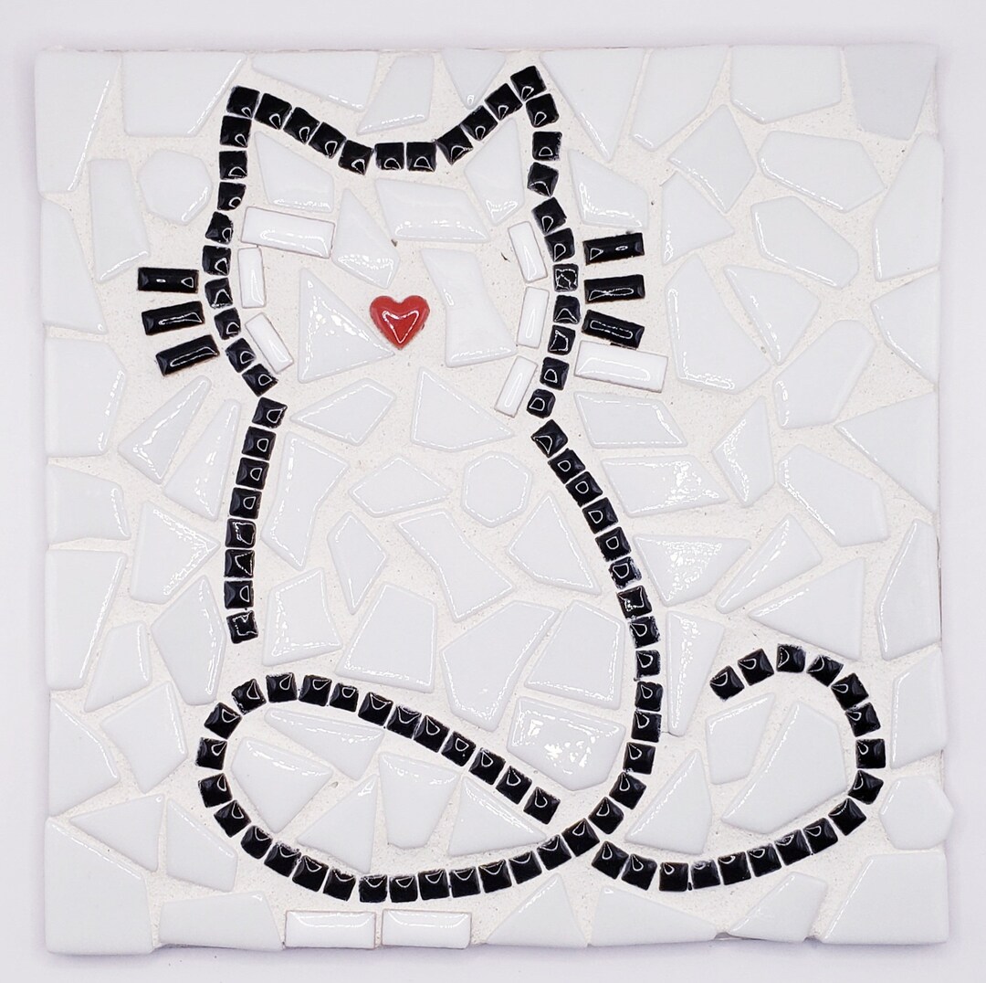 Cat, Craft, Kit, Mosaic, Cat Gifts, Craft Kits for Adults, Pets, Cat ...