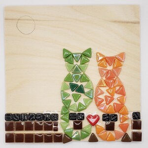 Handcrafted Cat Mosaic DIY Craft Kit, Moonlight Meow, Multiple Cat ...