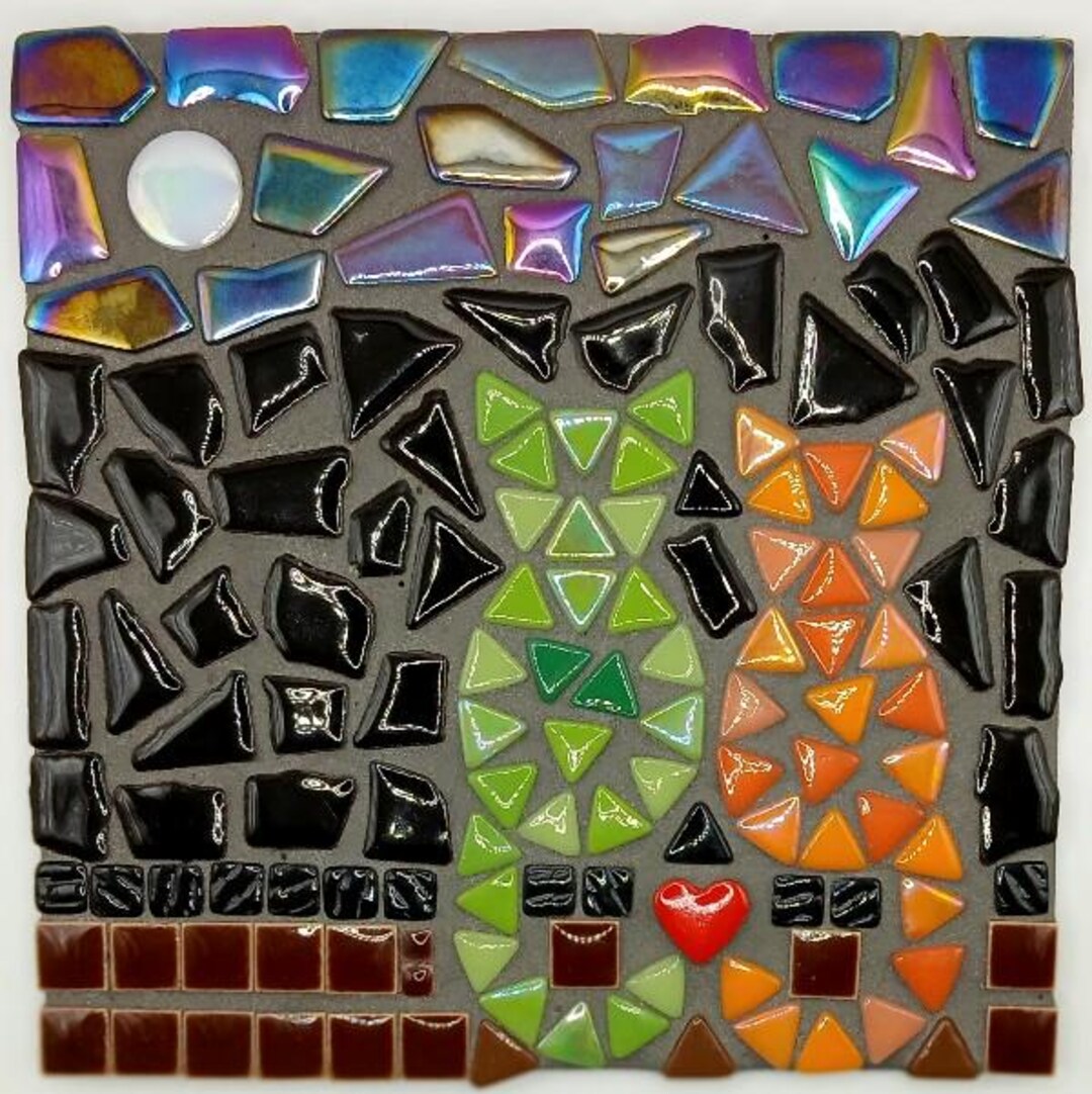 Handcrafted Cat Mosaic DIY Craft Kit, Moonlight Meow, Multiple Cat ...