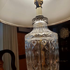 Crystal and Brass Lamps With Golden Lamp Shades - Etsy