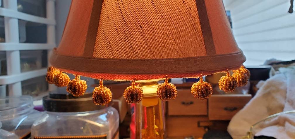 Amber Glassboro 1850 Lamp With Amber Beads and Lava Glass and - Etsy