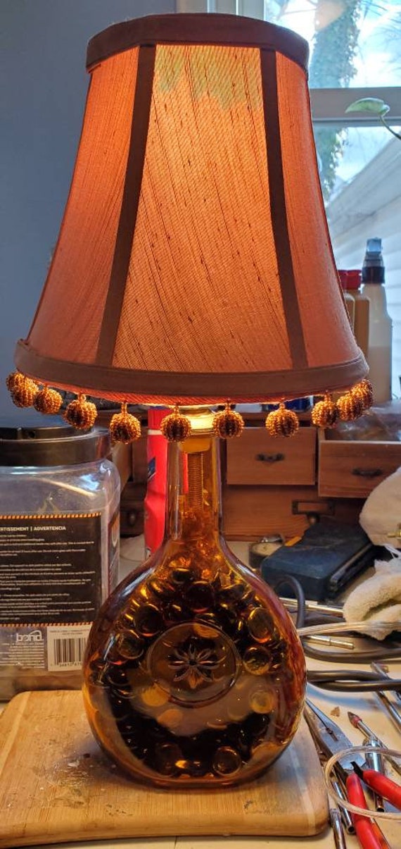 Amber Glassboro 1850 Lamp With Amber Beads and Lava Glass and - Etsy