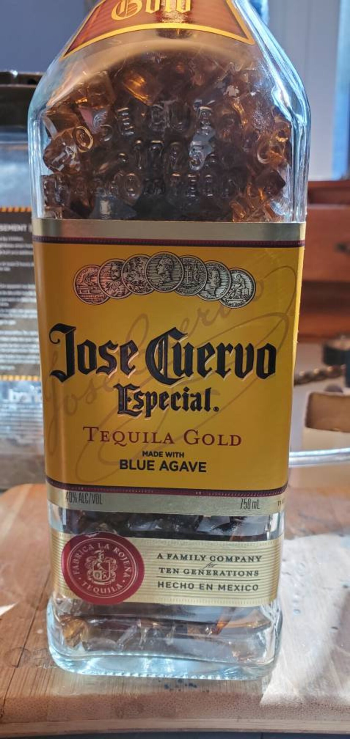 Jose Cuervo Blue Agave With Blue Lava Glass and Tassel 6 - Etsy UK