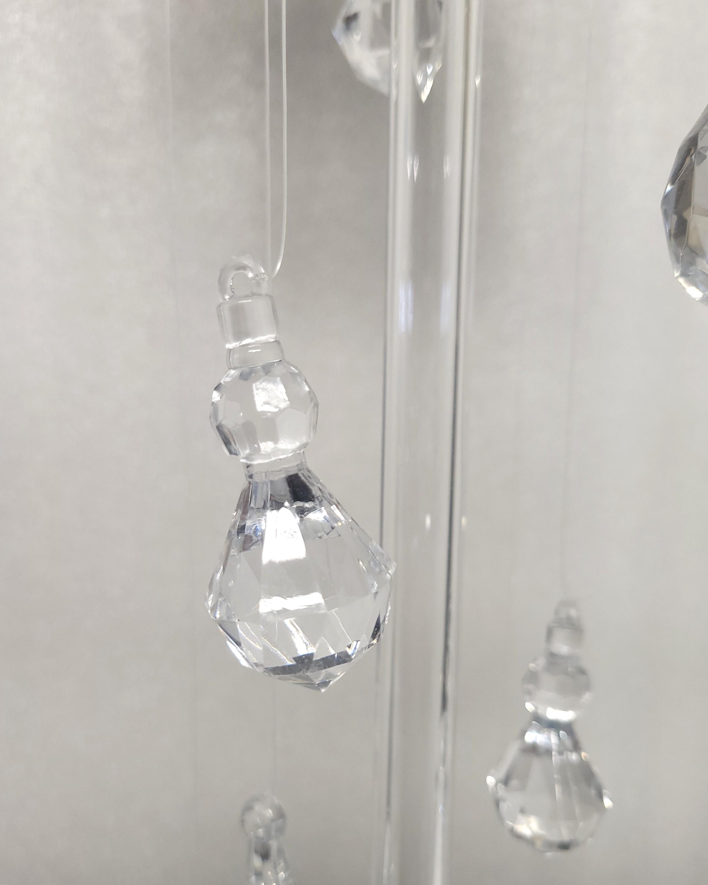 Crystal Orb Clear Acrylic Stand With Hanging Acrylic Crystal - Etsy