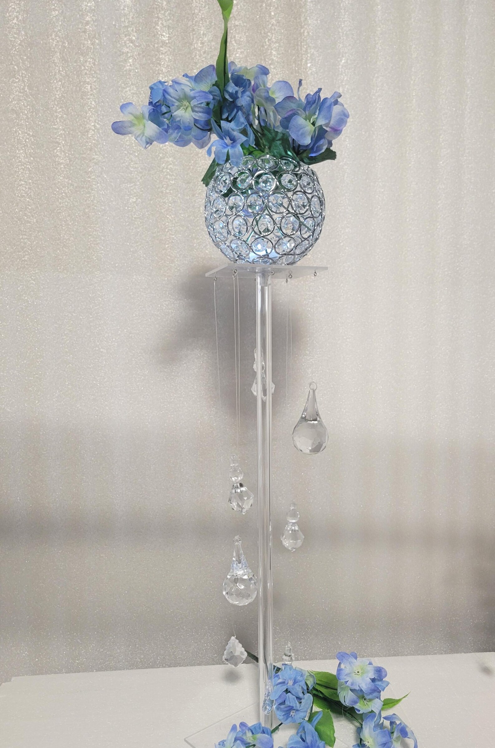 Crystal Orb Clear Acrylic Stand With Hanging Acrylic Crystal - Etsy