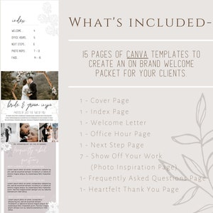 New Client Welcome Packet | Wedding Photography Guide for Photographers ...
