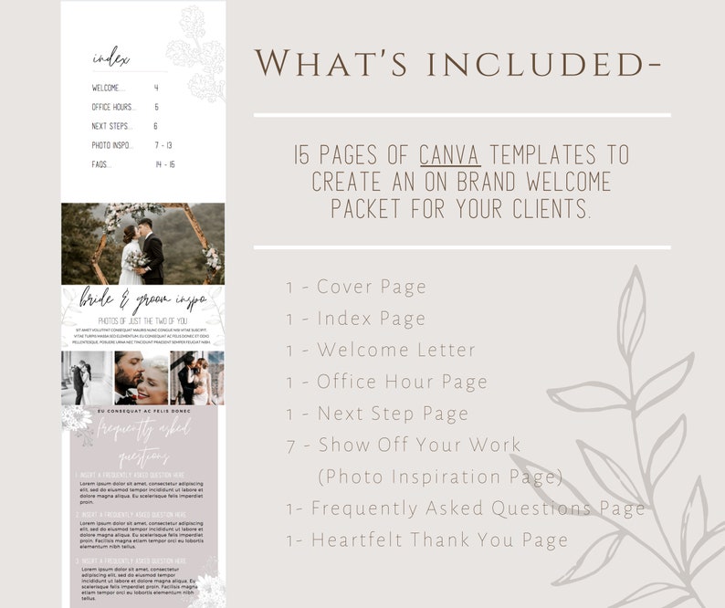 New Client Welcome Packet | Wedding Photography Guide for Photographers ...