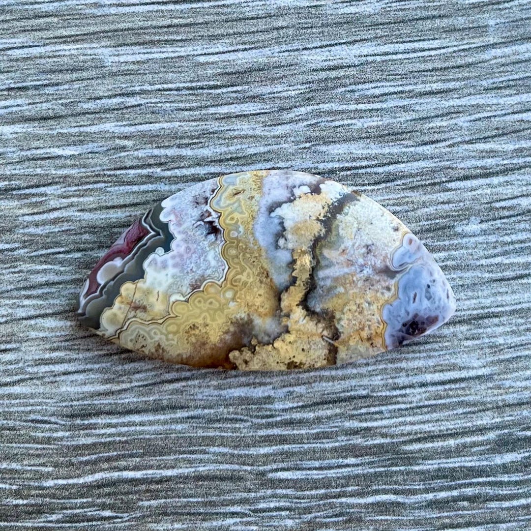 Mexican Crazy Lace Agate, 42.7x22.4x5.1mm, Shoulder Bezel 3.0mm - Etsy