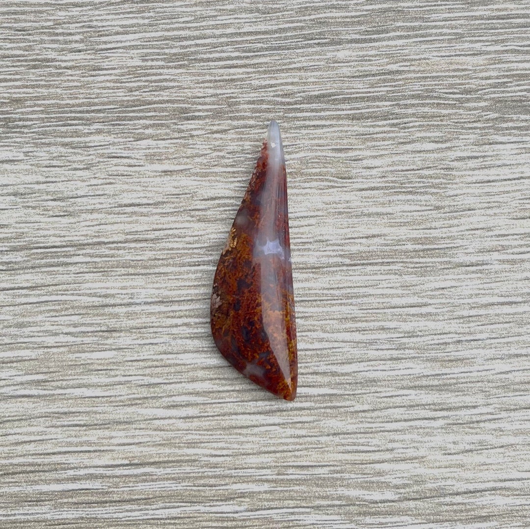 Mexican Moss Agate, 52x16x6.5mm, Bezel 3.0mm - Etsy