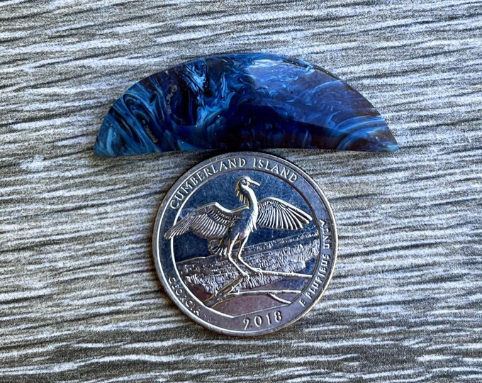 Leland Blue Slag, Michigan, 39x13x6.0mm, Bezel 2.7mm - Etsy