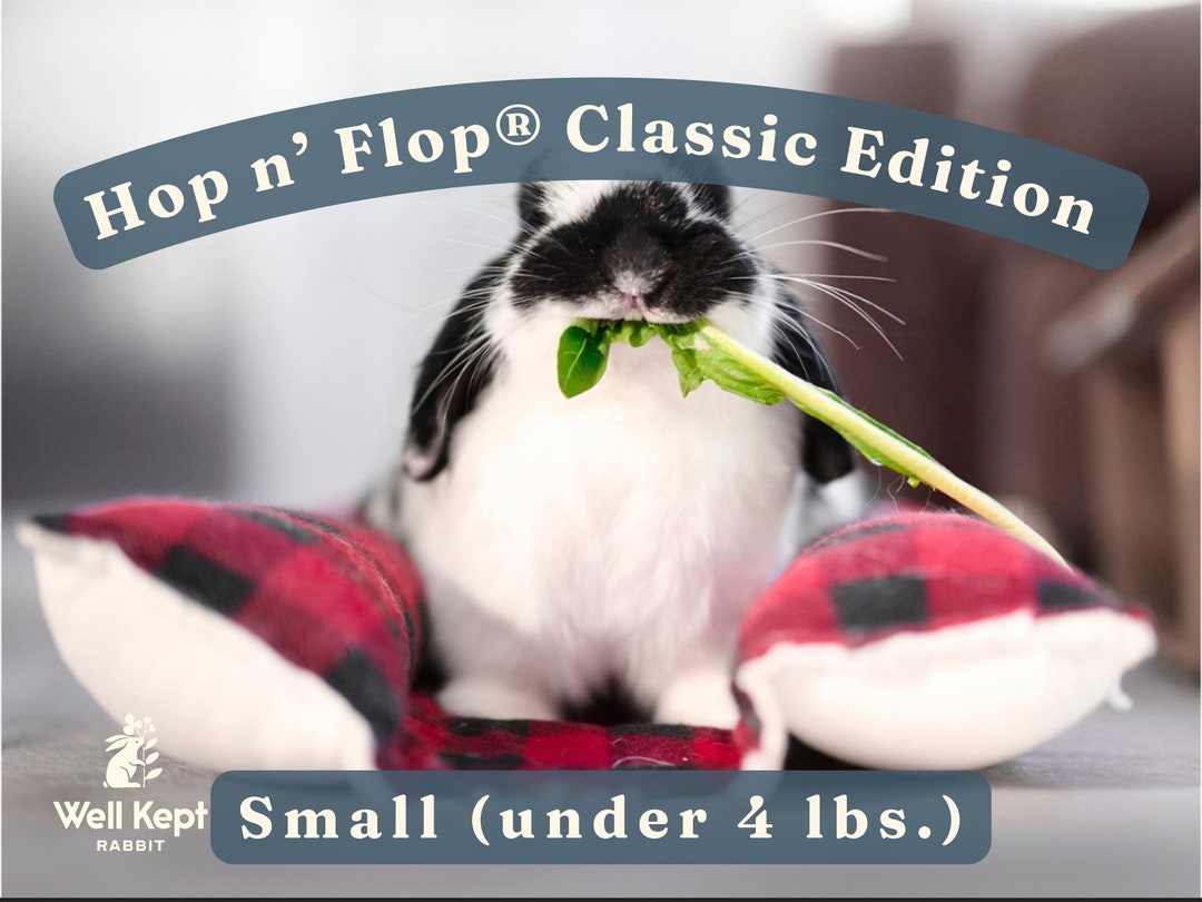 Classic Hop N' Flop® SMALL | Snuggle Burrow Flop Bed for Bunny Rabbits ...