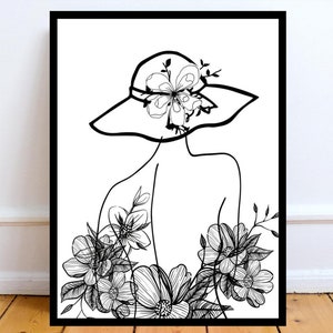 Female Line Art Print Download Female Form Line Art Female - Etsy