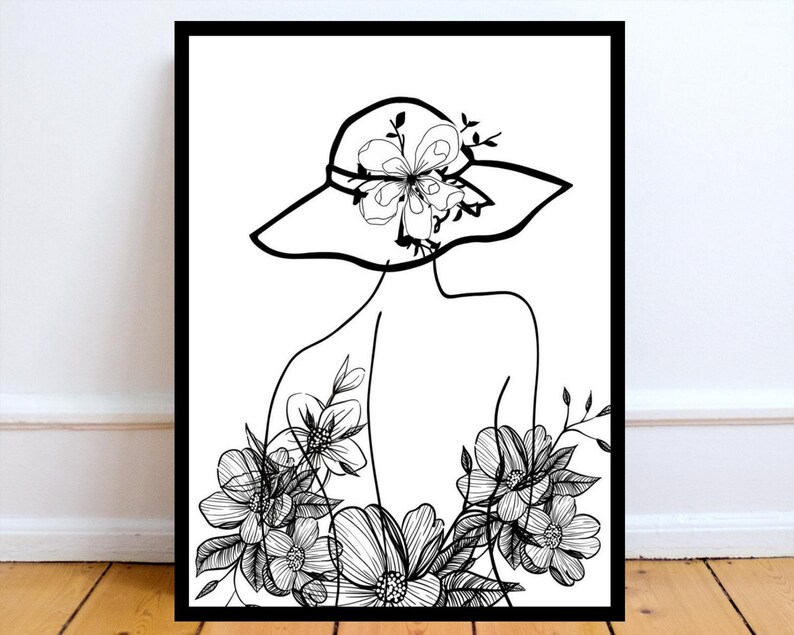 Female Line Art Print Download Female Form Line Art Female - Etsy