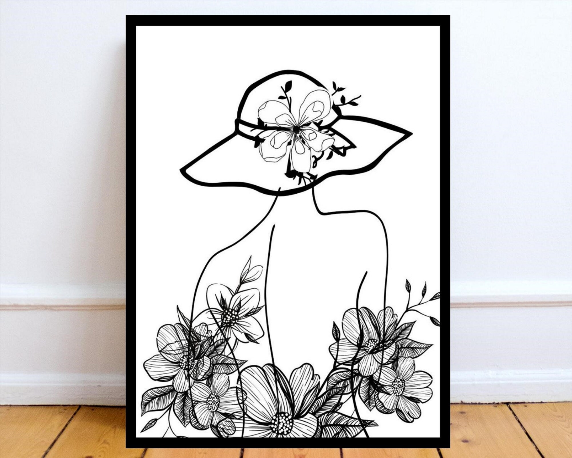 Female Line Art Print Download, Female Form Line Art, Female Abstract ...
