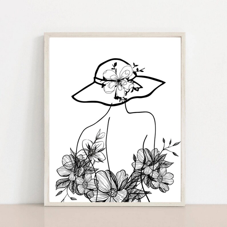 Female Line Art Print Download Female Form Line Art Female - Etsy