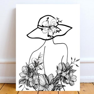 Female Line Art Print Download Female Form Line Art Female - Etsy