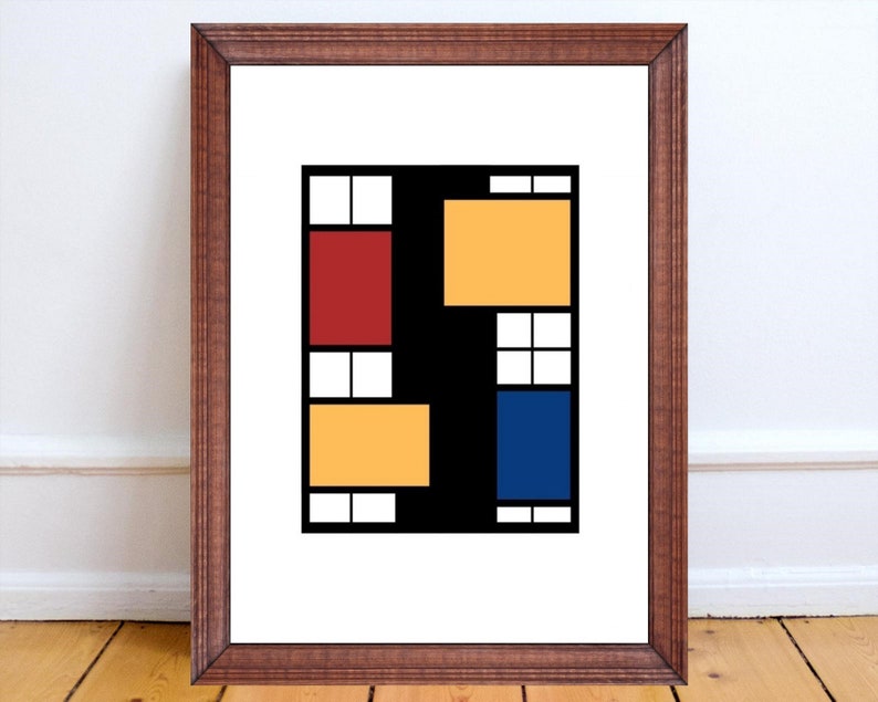 Geometric Modern Art,piet Mondrian Inspired Wall Art,digital Download ...