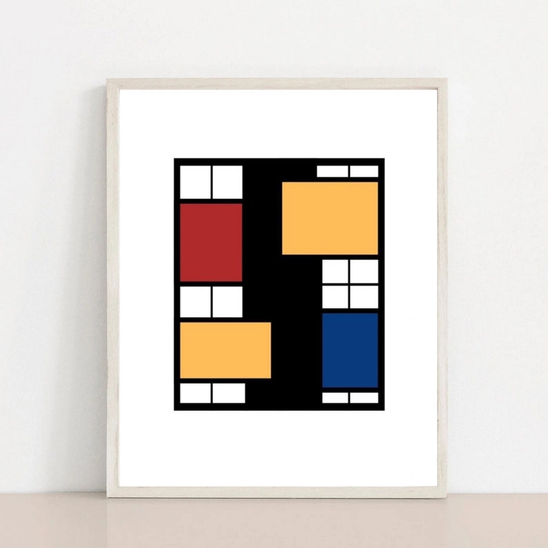 Geometric Modern Art,piet Mondrian Inspired Wall Art,digital Download ...