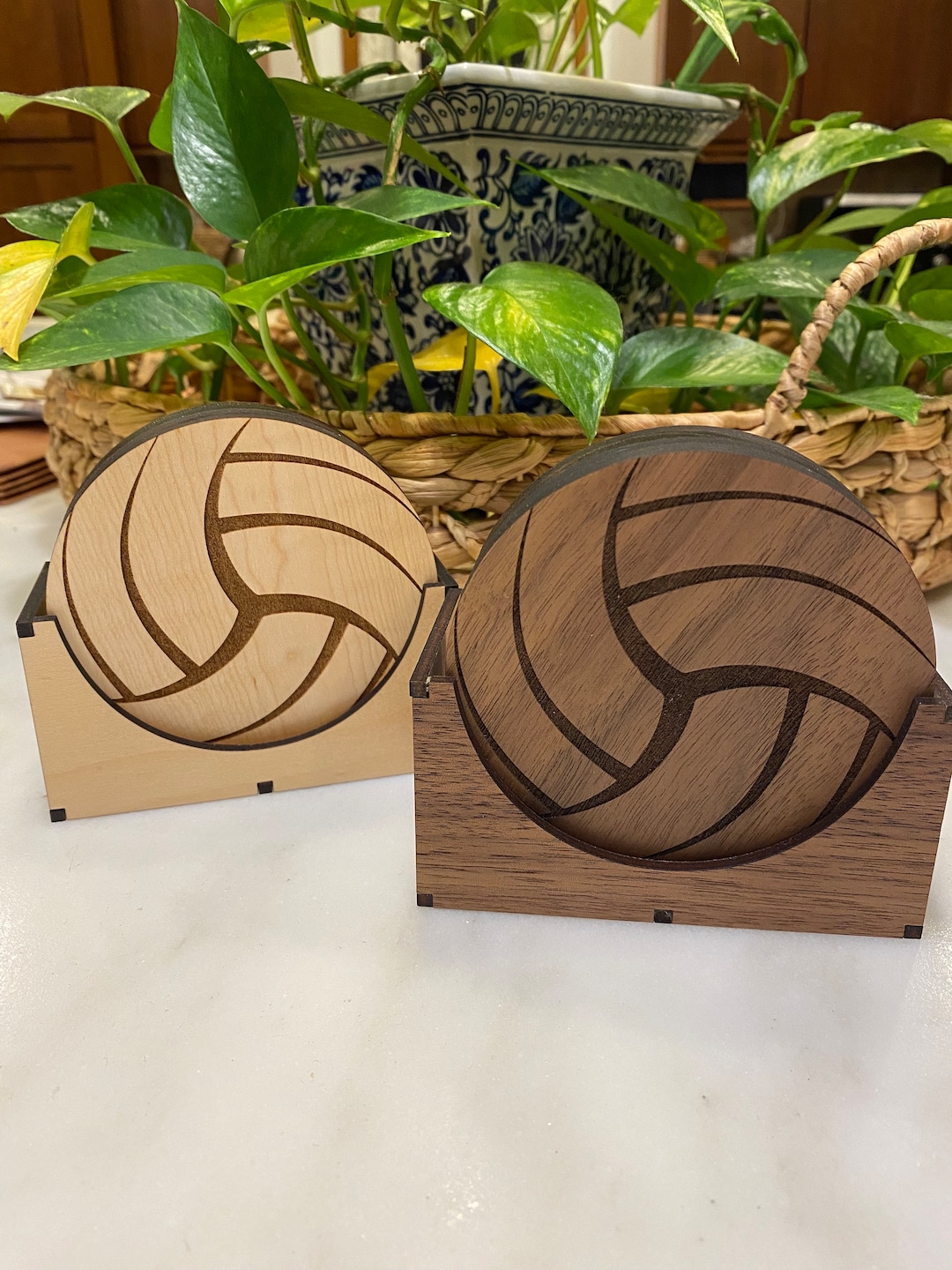 Volleyball Coasters | Personalized | Solid Wood | Coach Gift ...