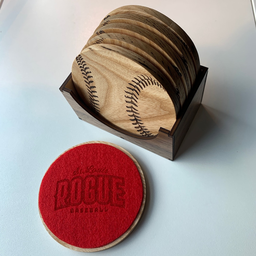 Baseball Coasters Solid Wood | Personalized | Baseball Coach Gift ...