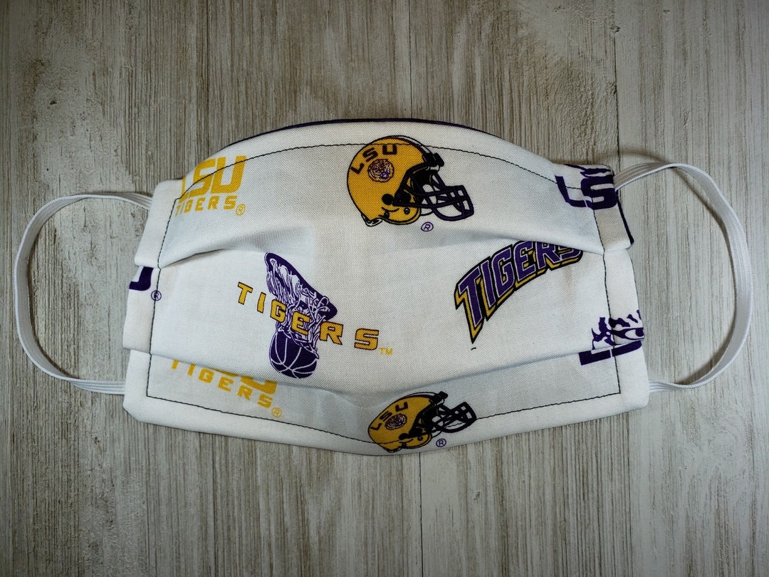 LSU Face Mask Cotton, Reusable, Washable, Reversible, Triple Layer ...