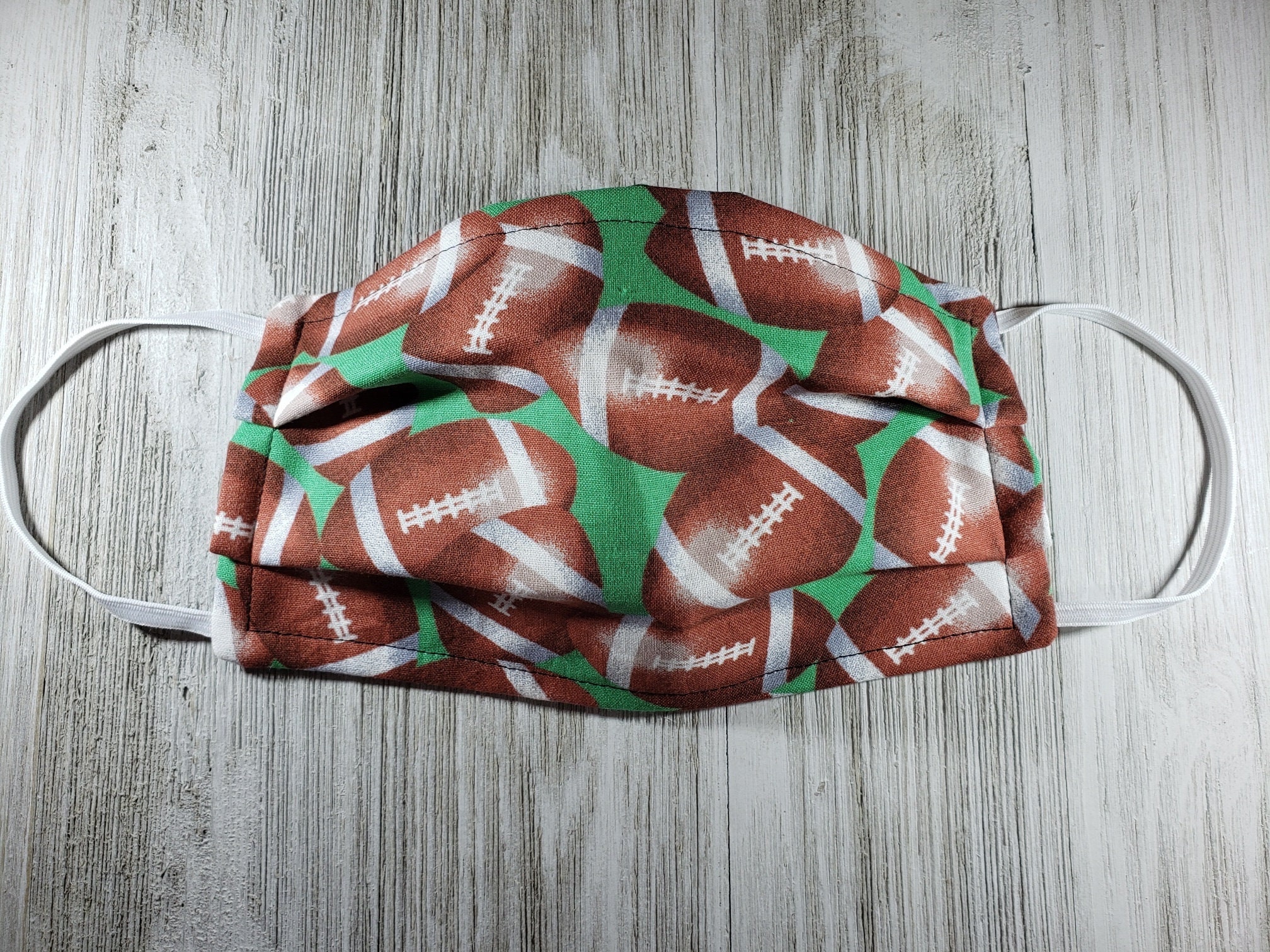 Football Pattern Face Mask Cotton Reusable Washable | Etsy