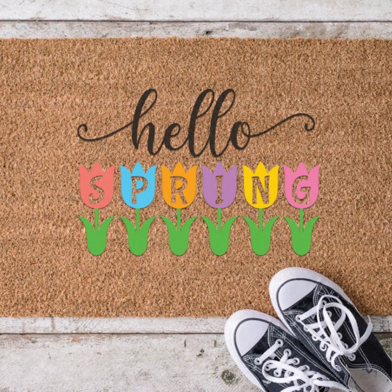 Spring Doormat - Etsy