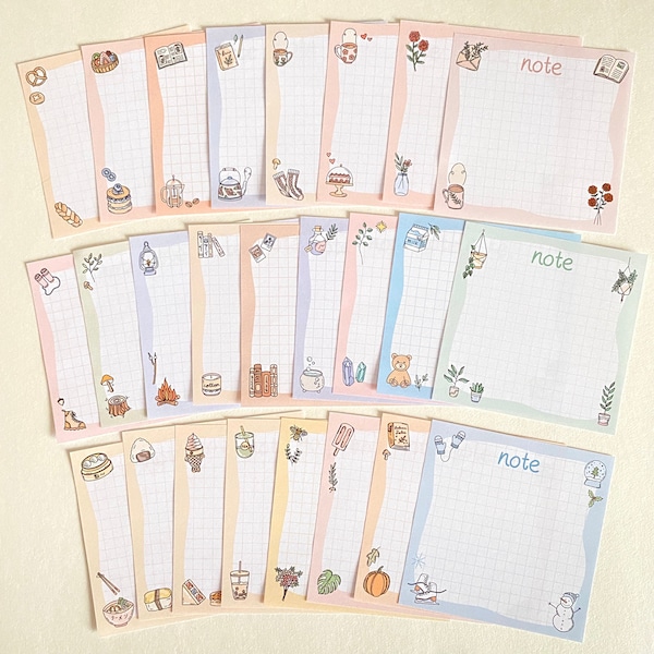 Korean Sticky Note - Etsy