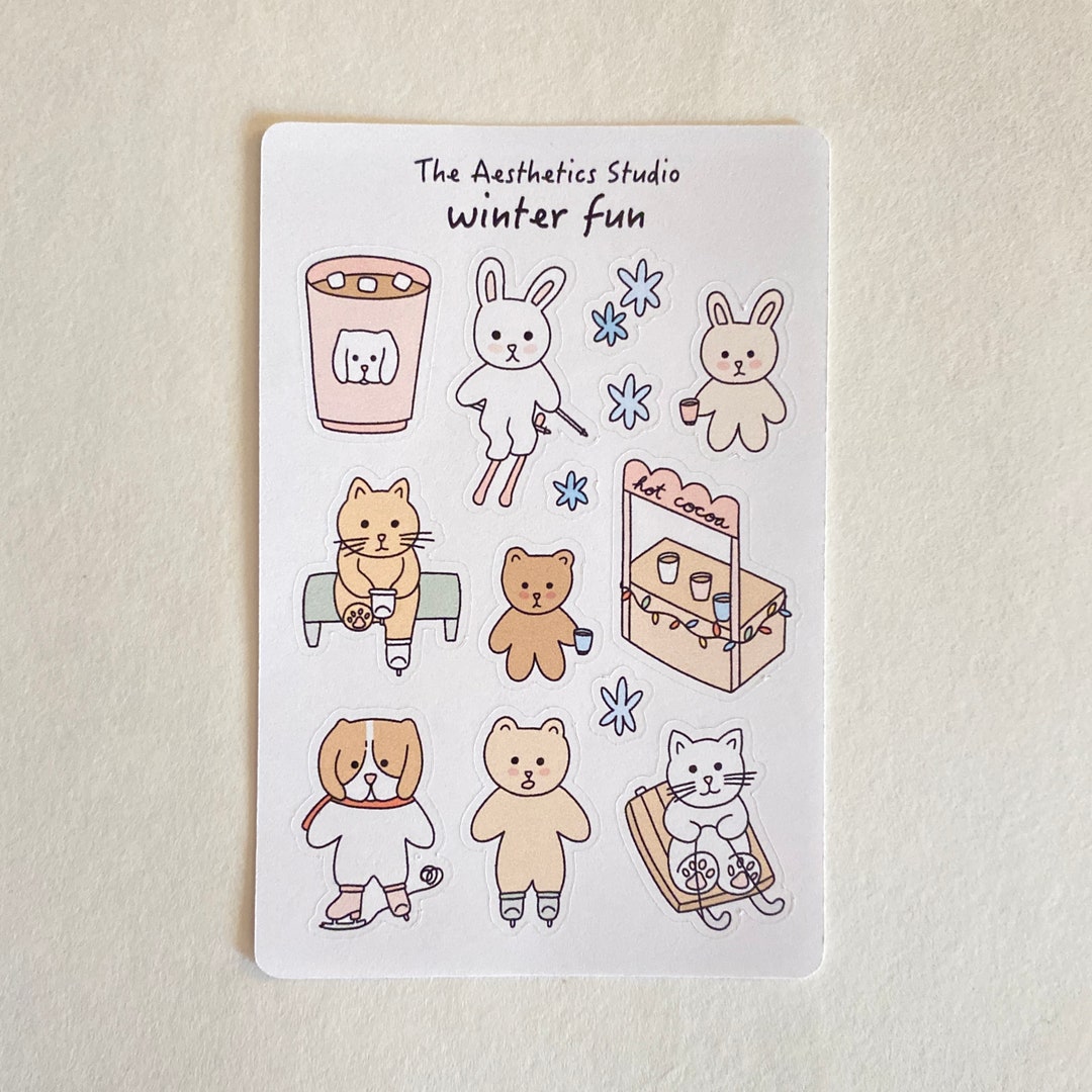 Winter Fun Sticker Sheet - Bullet Journal Stickers, Planner Stickers ...