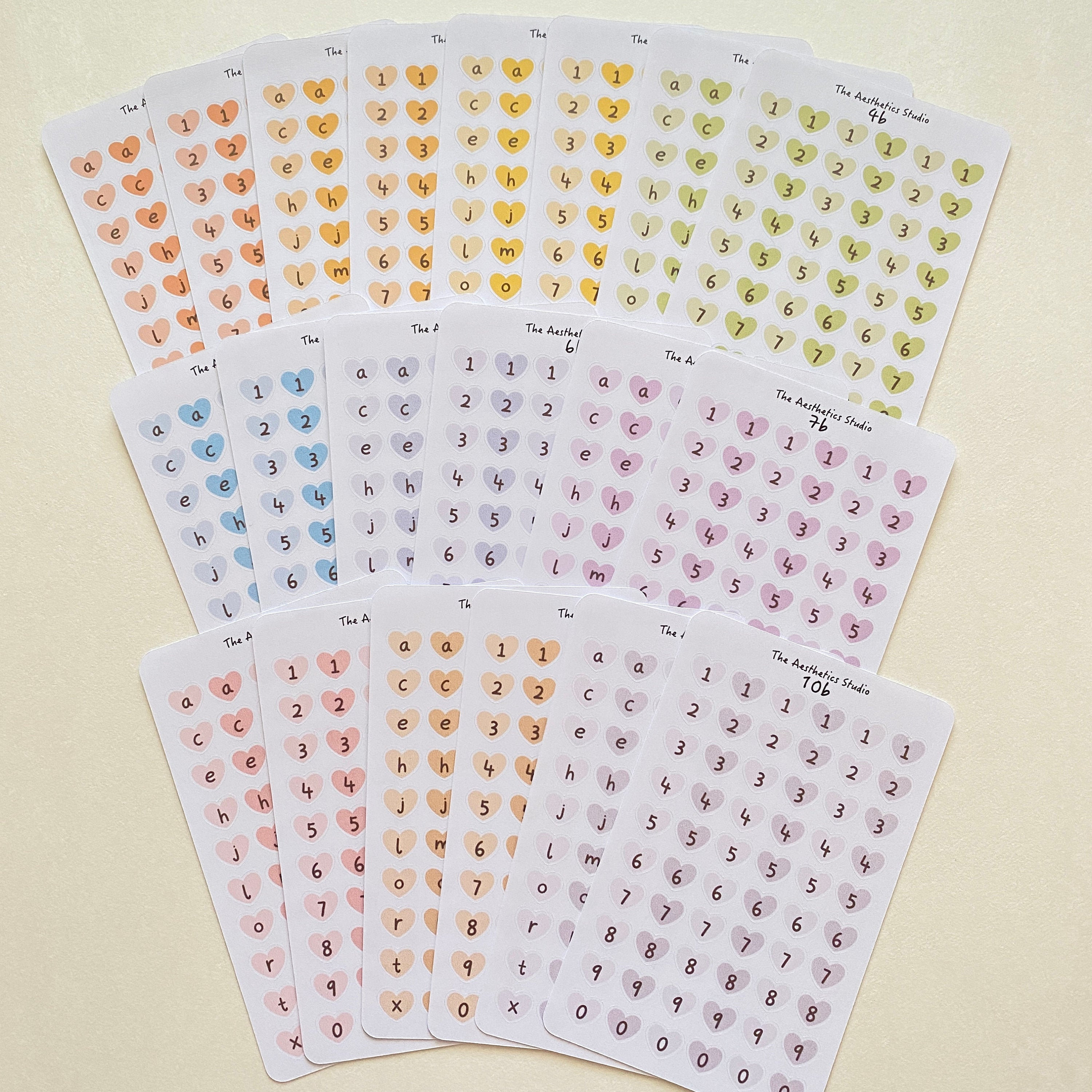 Alphabet & Numbers Sticker Sheet Bullet Journal Stickers - Etsy