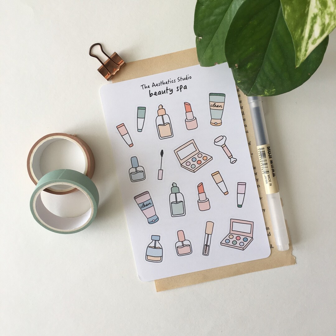Beauty Spa Sticker Sheet Bullet Journal Stickers Planner - Etsy