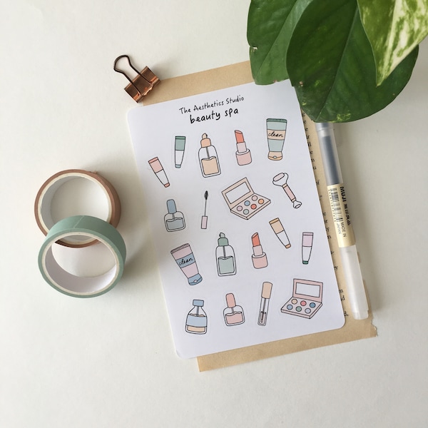 Scrapbook Makeup Stickers - Etsy