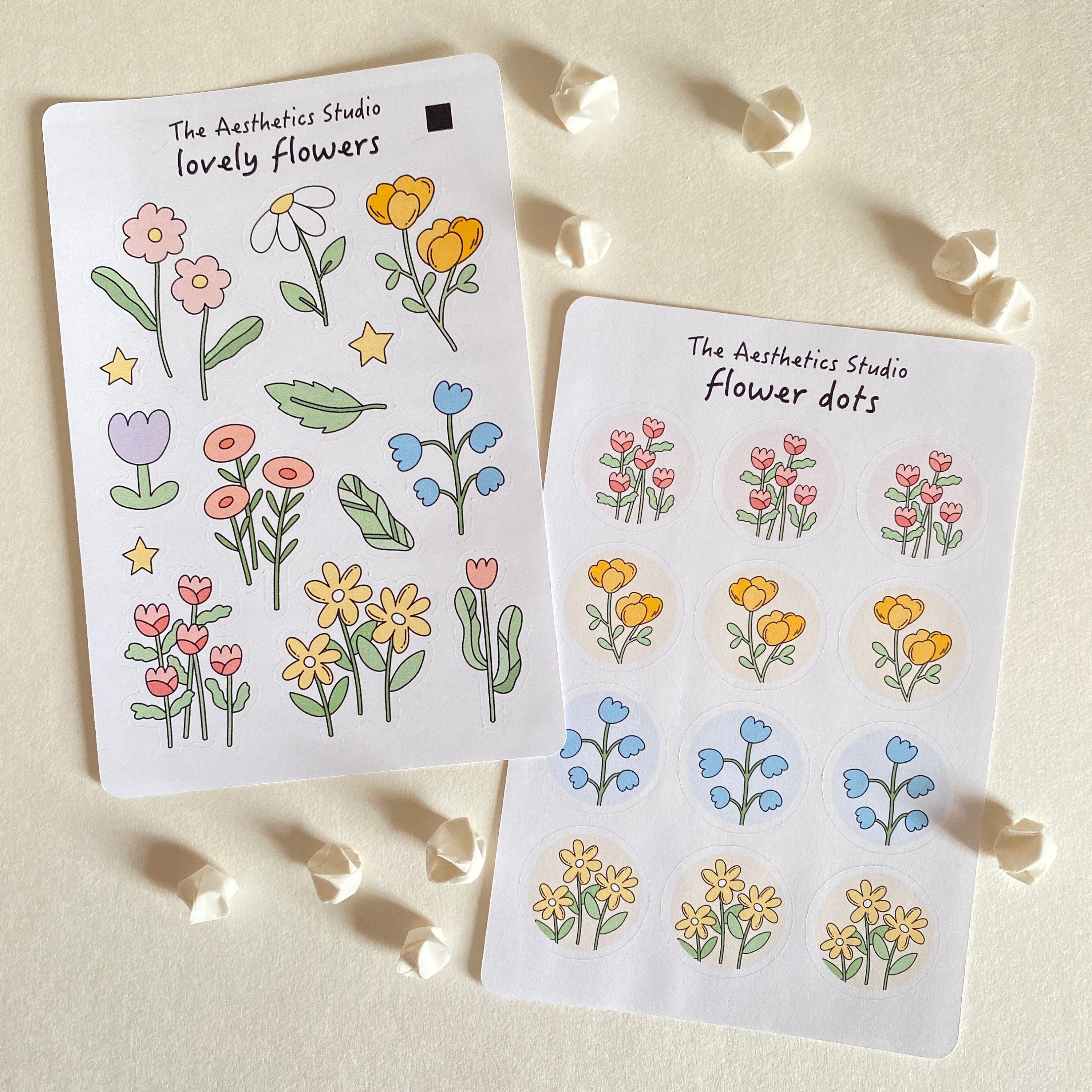 Lovely Flowers Sticker Sheet - Bullet Journal Stickers, Planner ...