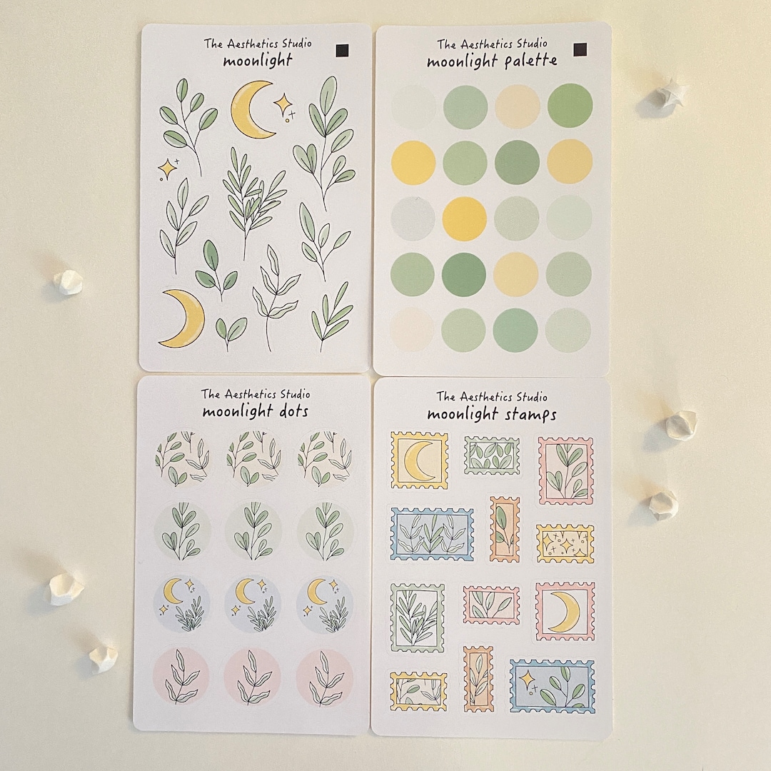 Moonlight Sticker Sheet - Bullet Journal Stickers,relax,magik,planner ...