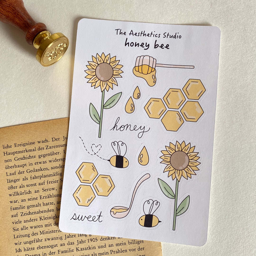 Honey Bee Sticker Sheet Bullet Journal Stickers, Planner Stickers ...