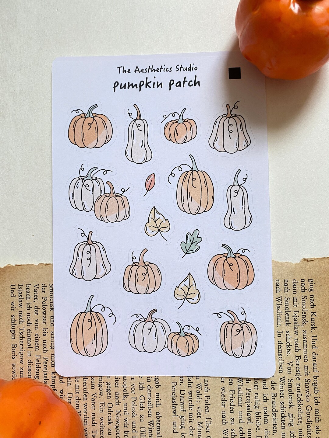 Pumpkin Patch Sticker Sheet - Bullet Journal Stickers, Planner Stickers ...